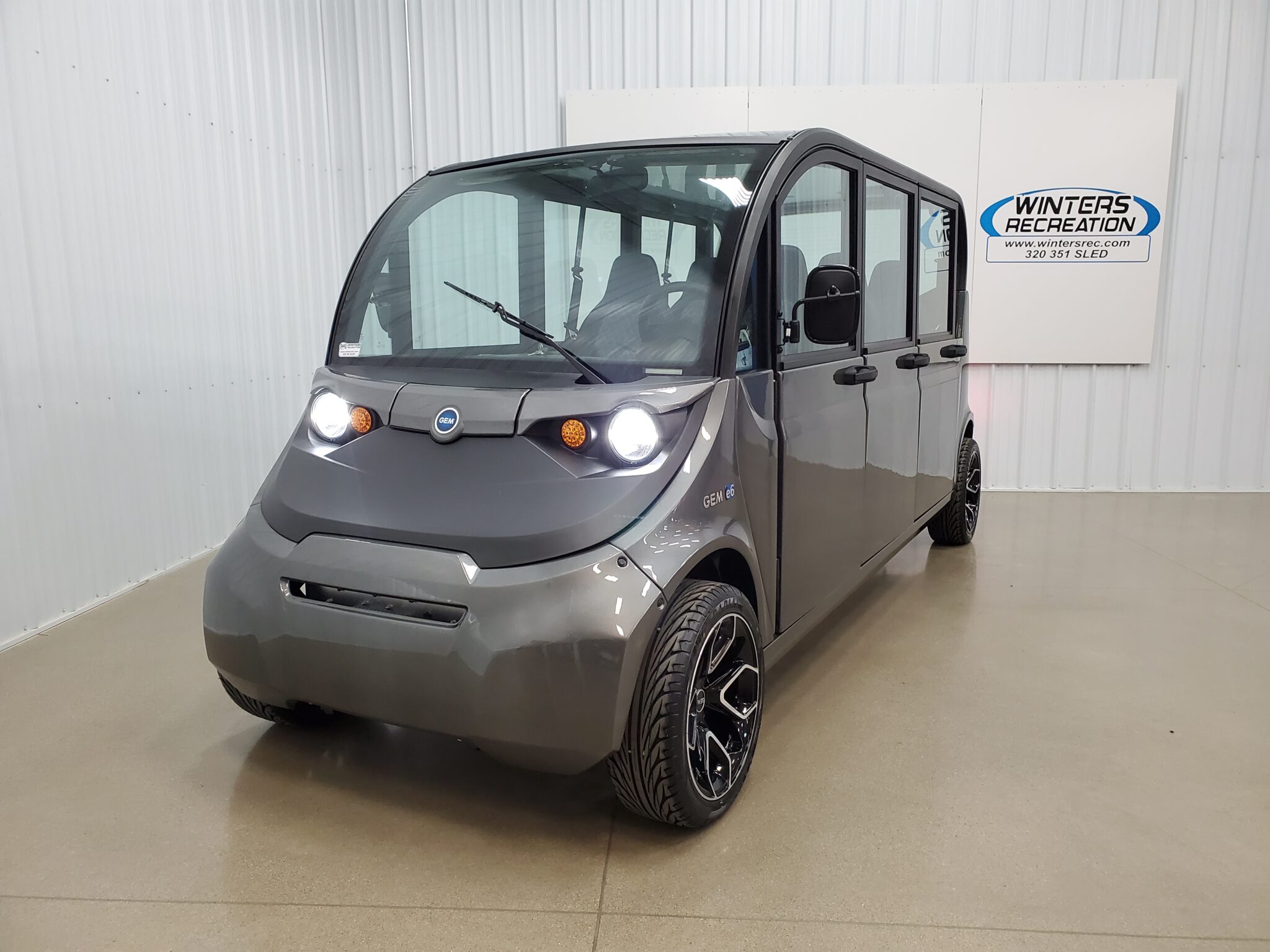 2022 GEM e6 AGM Electric Commercial Golf Cart LSV, Titanium Metallic - Winters Recreation