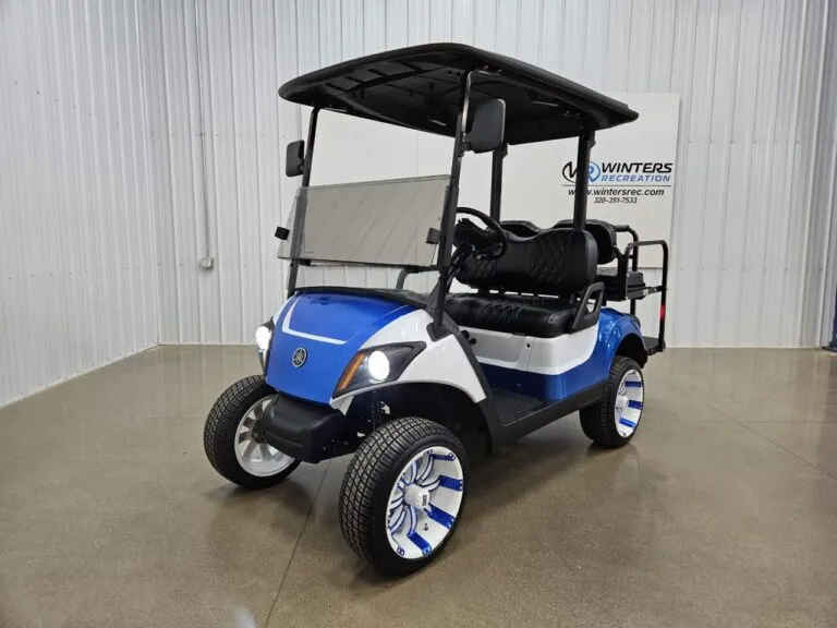 2018 Yamaha Drive 2 Gas Carb STREET READY Golf Cart, Blue Kandi & Pearl ...